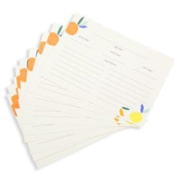 kate spade | Other | Kate Spade Citrus Twist Recipe Cards 4 Cards ...